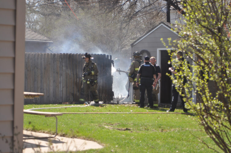 Yard fire damages buildings, fences | News, Sports, Jobs - Messenger News